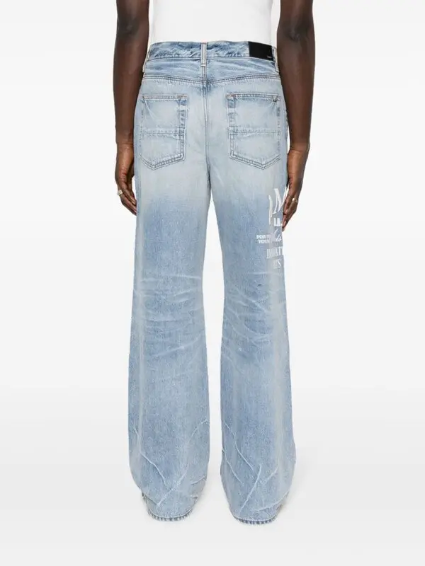 Amiri Arts District Wide-leg Jeans - Blue