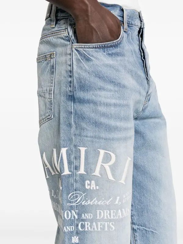 Amiri Arts District Wide-leg Jeans - Blue