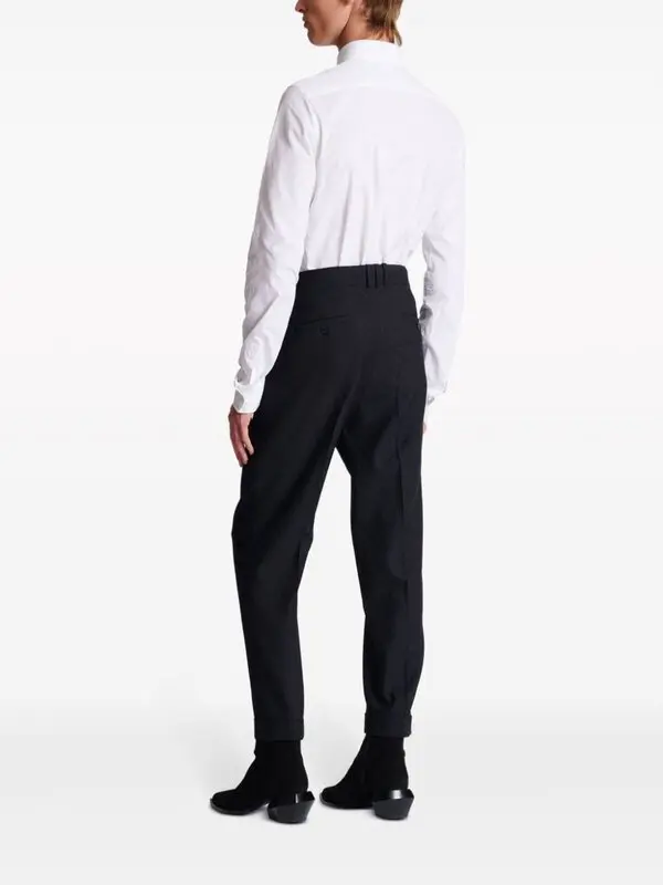 Balmain Monogram-jacquard Wool Trousers