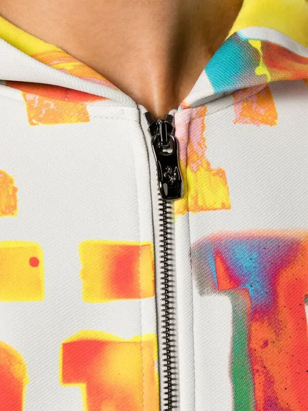 FERRARI Logo-print Zip-up Hoodie
