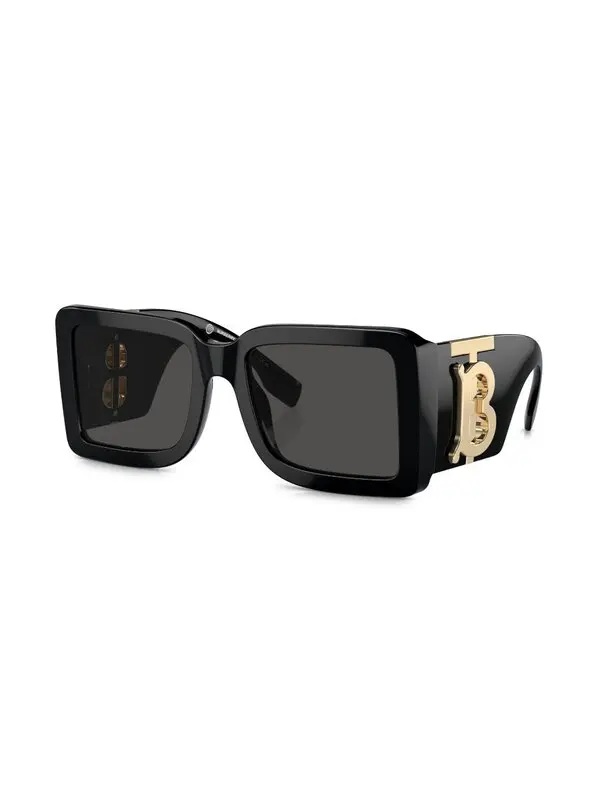 Burberry Tb-motif Square-frame Sunglasses - Black