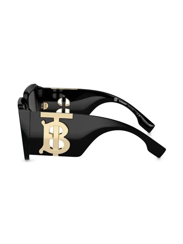 Burberry Tb-motif Square-frame Sunglasses - Black