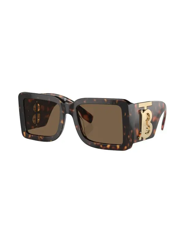Burberry Tb-motif Square-frame Sunglasses - Brown