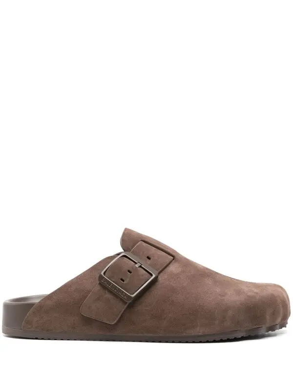 Balenciaga Sunday Suede Mules - Brown