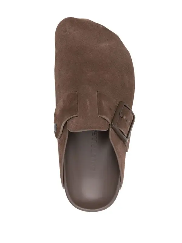 Balenciaga Sunday Suede Mules - Brown