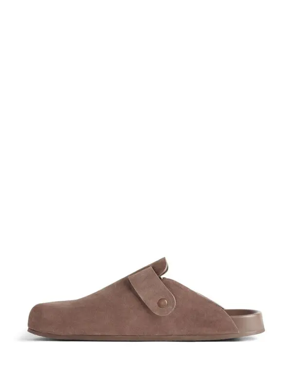 Balenciaga Sunday Suede Mules - Brown