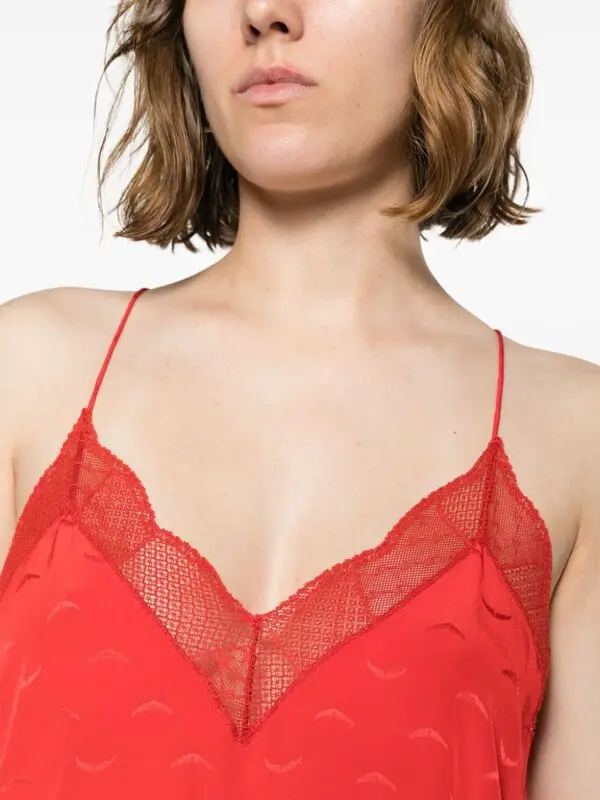 Zadig&Voltaire Christy Jac Wings-motif Lace-trim Silk Dress