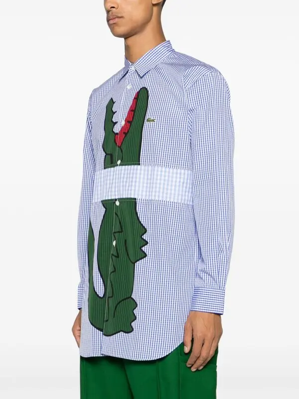 Comme Des Garçons X Lacoste Logo-print Checked Shirt