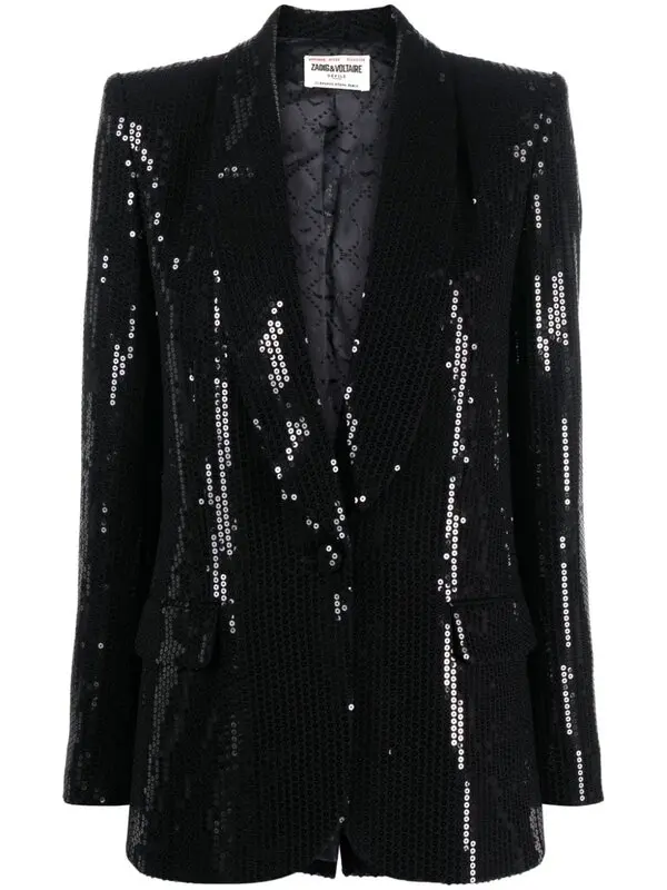 Zadig&Voltaire Vive Sequinned Blazer - Black