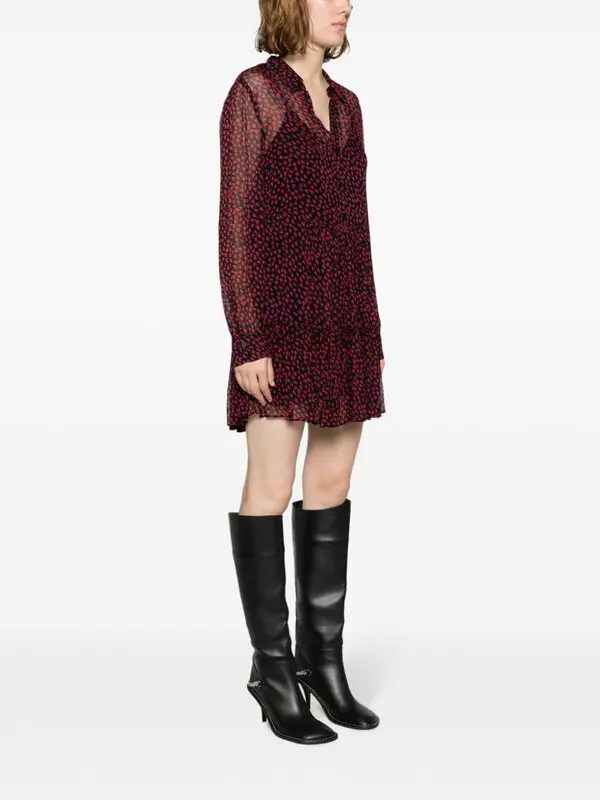 Zadig&Voltaire Crush-pattern Crepe Minidress