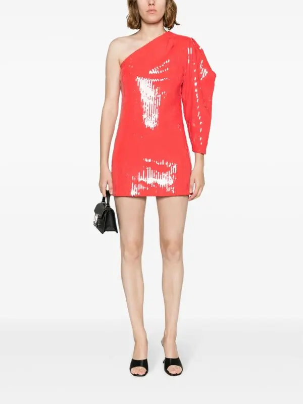 Zadig&Voltaire Roely Sequin-embellished One-shoulder Dress