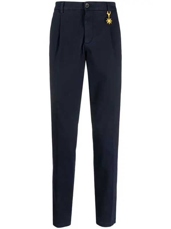 MANUEL RITZ Logo-charm Gabardine Trousers
