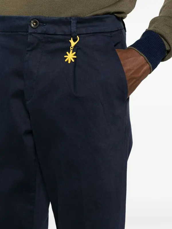 MANUEL RITZ Logo-charm Gabardine Trousers