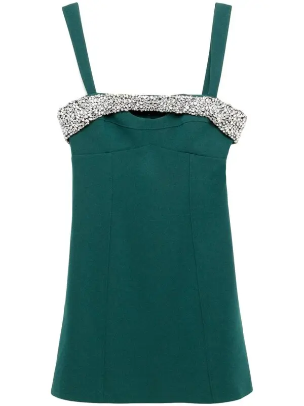Simkhai Embellished Square Neck Mini Dress