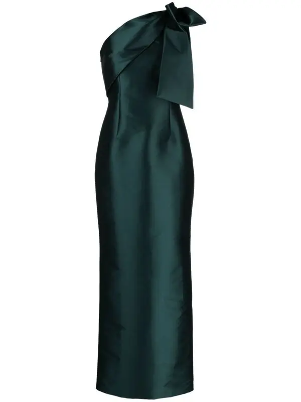 Sachin & Babi Bonnie Satin-finish Gown - Green