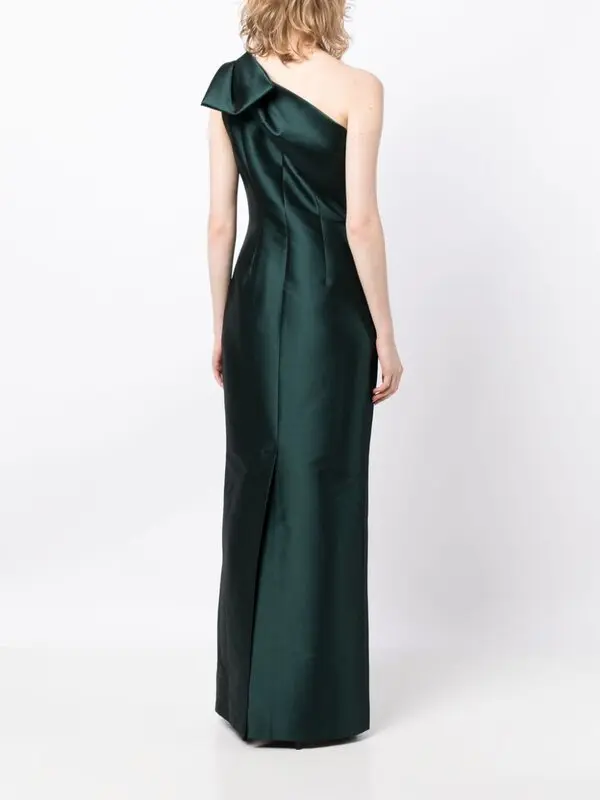 Sachin & Babi Bonnie Satin-finish Gown - Green