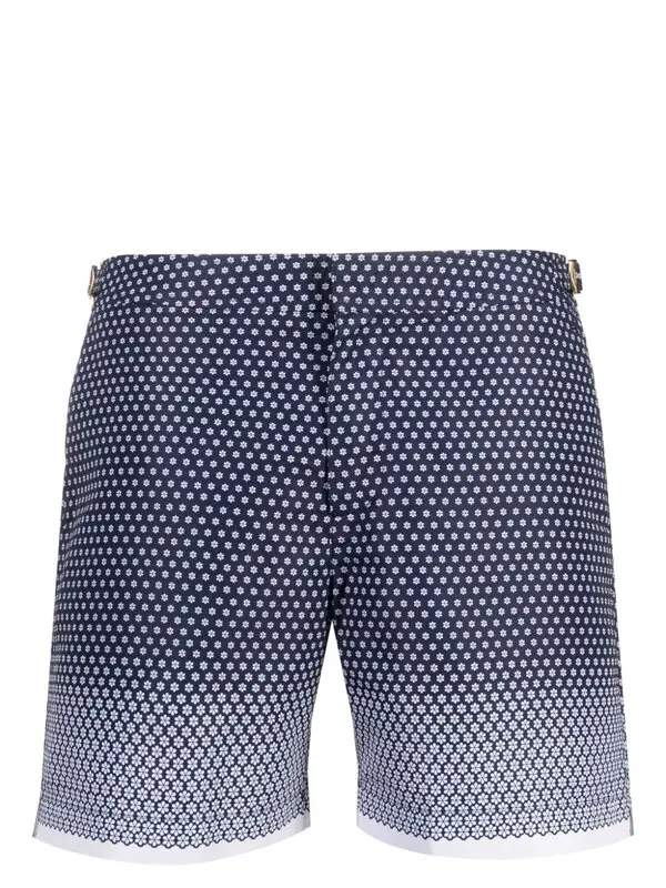 Orlebar Brown Ombré Floral-print Swim Shorts - Blue