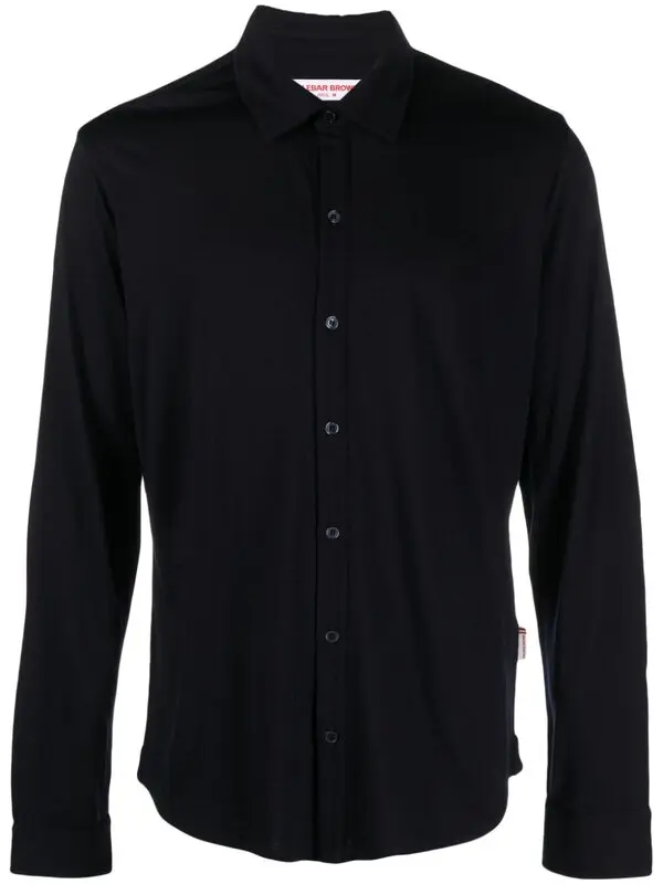 Orlebar Brown Giles Merino Wool Shirt - Blue