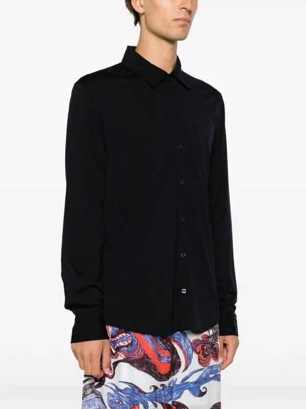 Orlebar Brown Giles Merino Wool Shirt - Blue
