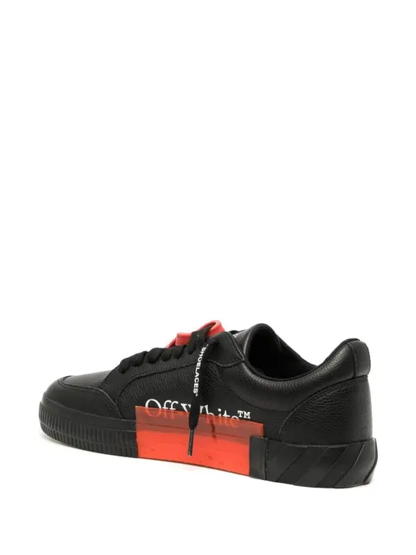 Off-White Low Vulcanized Leather Sneakers - Black