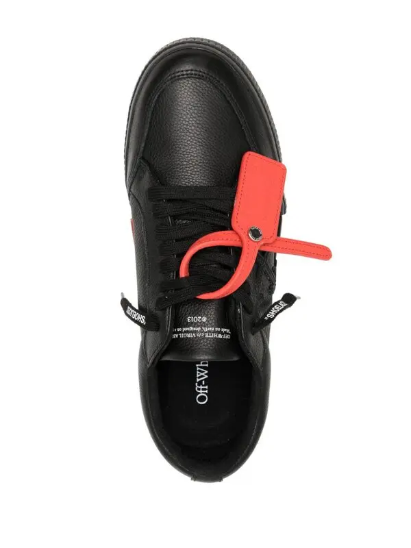 Off-White Low Vulcanized Leather Sneakers - Black