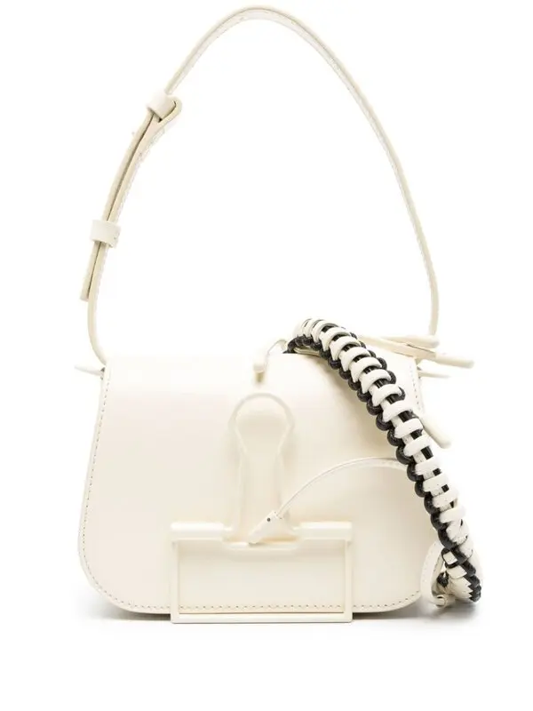 Off-White Binder Leather Shoulder Bag - Neutrals