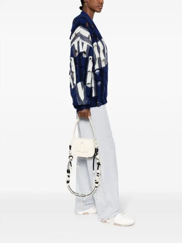 Off-White Binder Leather Shoulder Bag - Neutrals