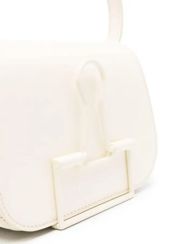 Off-White Binder Leather Shoulder Bag - Neutrals