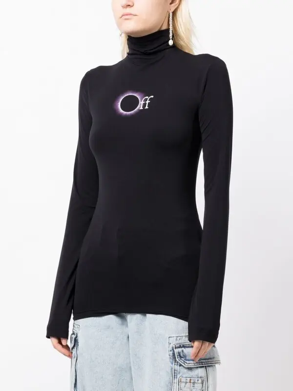 Off-White Logo-print Roll-neck Top