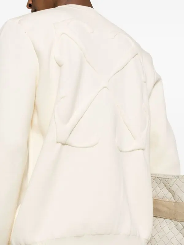 Off-White 3d Arrows Cotton Sweatshirt - Neutrals