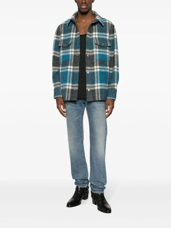 Alanui Check-pattern Virgin Wool-blend Shirt