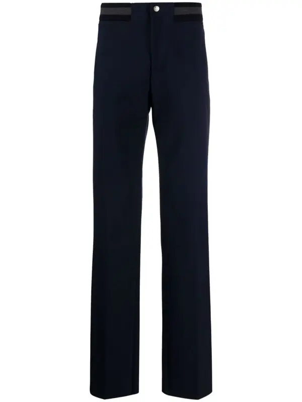 Off-White Stripe Detail Straight-leg Trousers