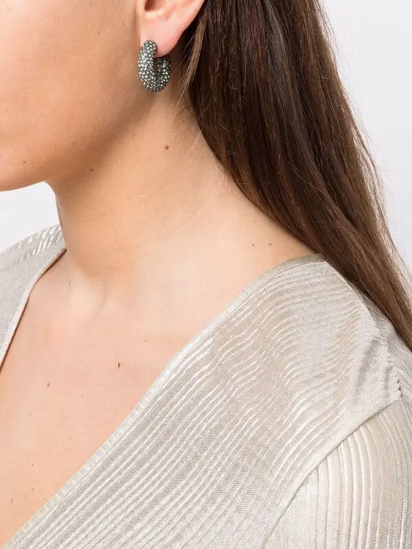 Amina Muaddi Cameron Small Hoop Earrings