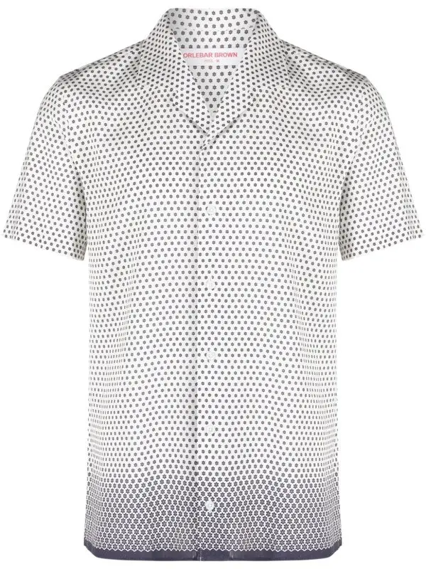Orlebar Brown Floral-print Short-sleeve Shirt - White