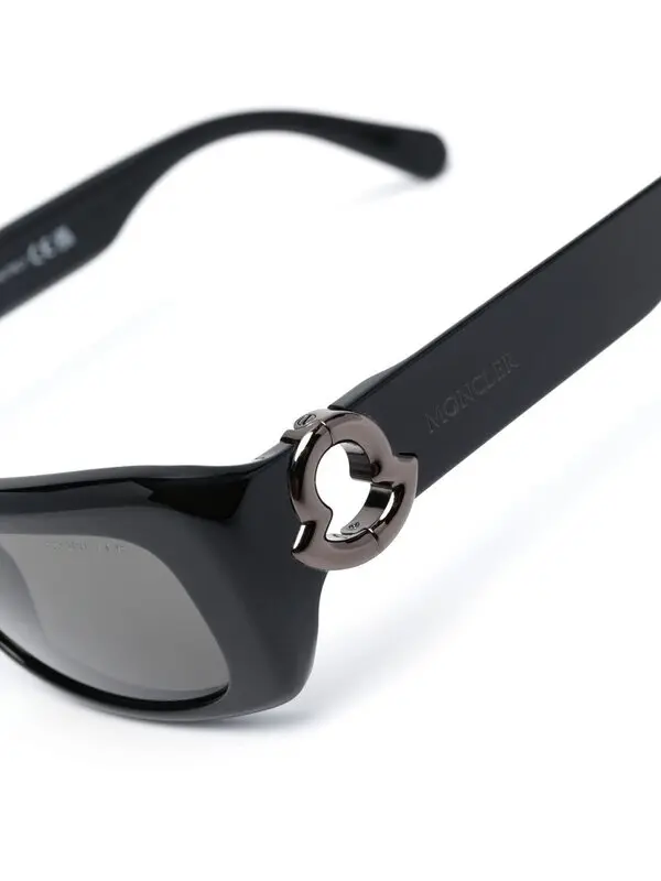 Moncler Minuit Rectangle-frame Sunglasses - Black