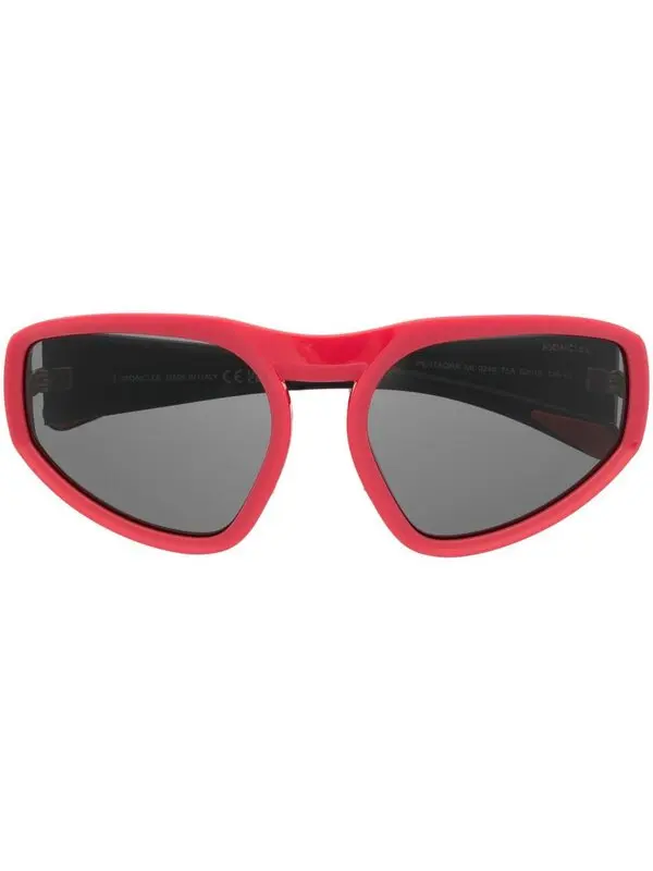 Moncler Geometric-frame Sunglasses - Red