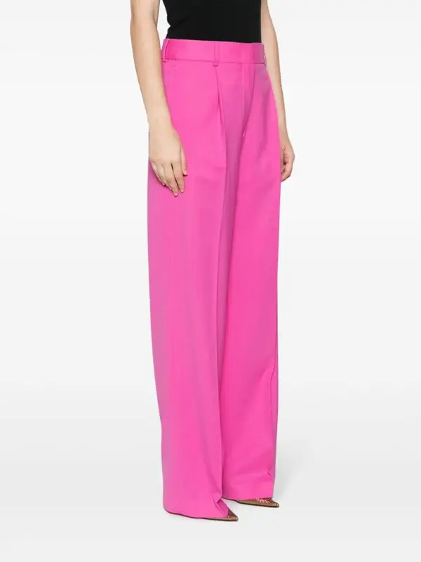 MSGM Pleated Straight-leg Trousers - Pink