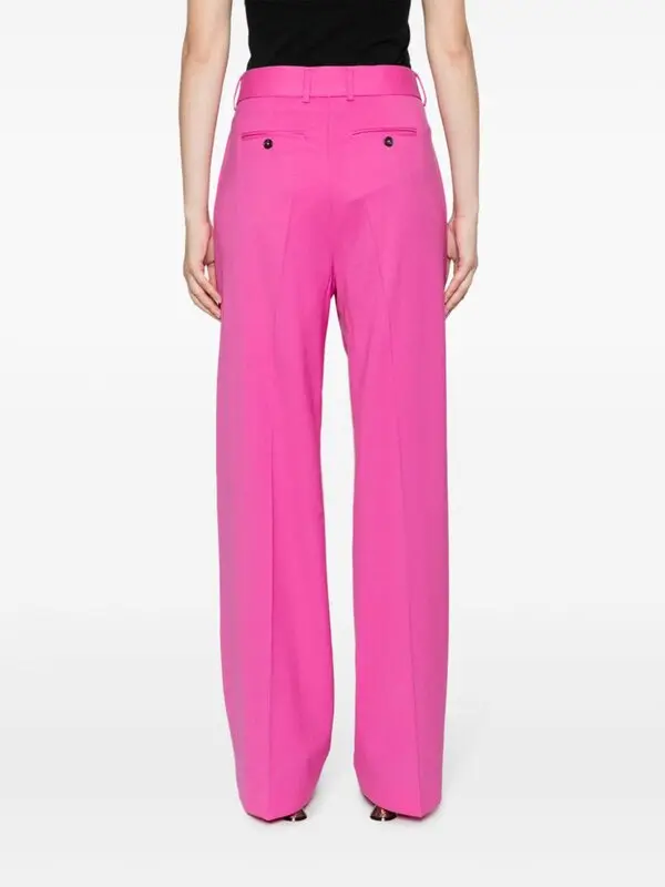 MSGM Pleated Straight-leg Trousers - Pink