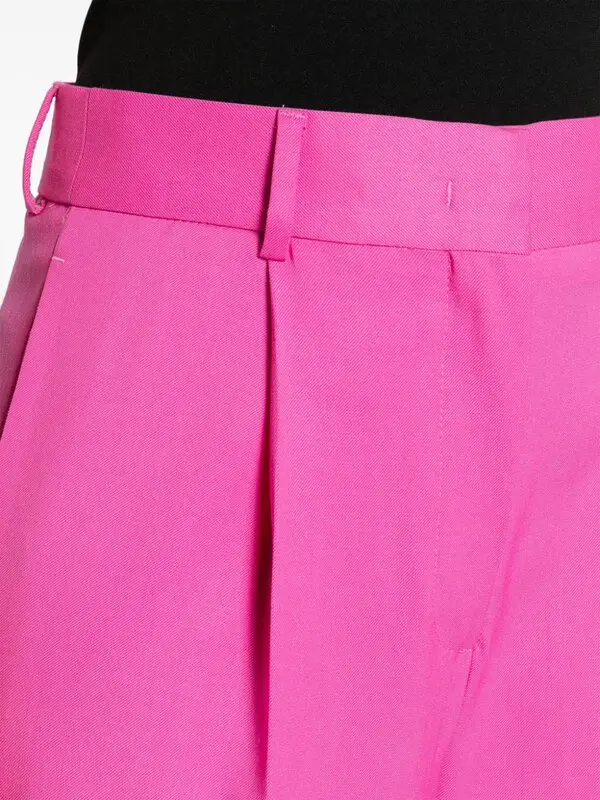 MSGM Pleated Straight-leg Trousers - Pink