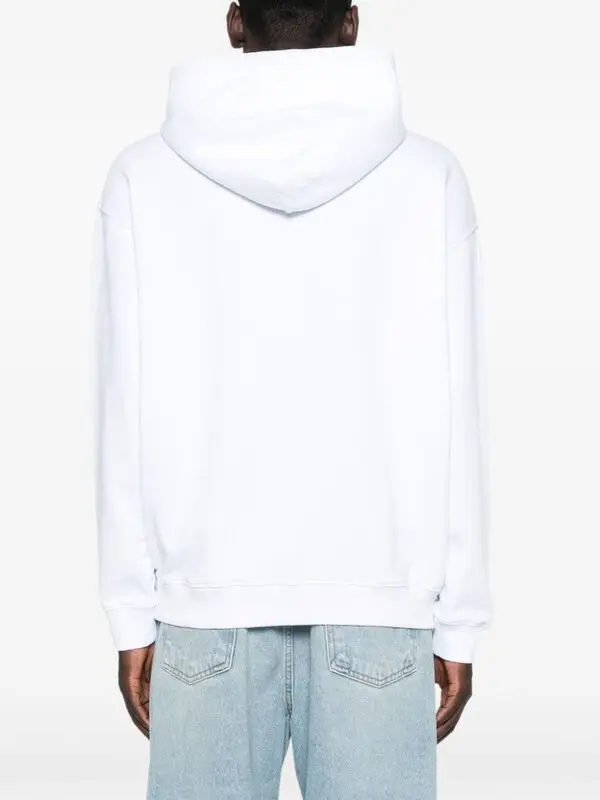 COUNTY OF MILAN Embroidered Cross Logo Hoodie - White