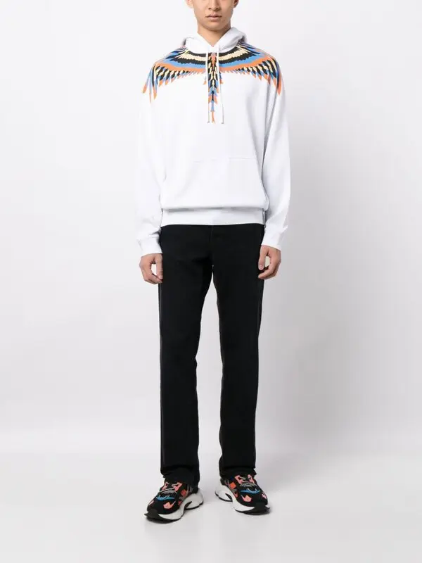 COUNTY OF MILAN Marcelo Burlon Wings-print Cotton Hoodie
