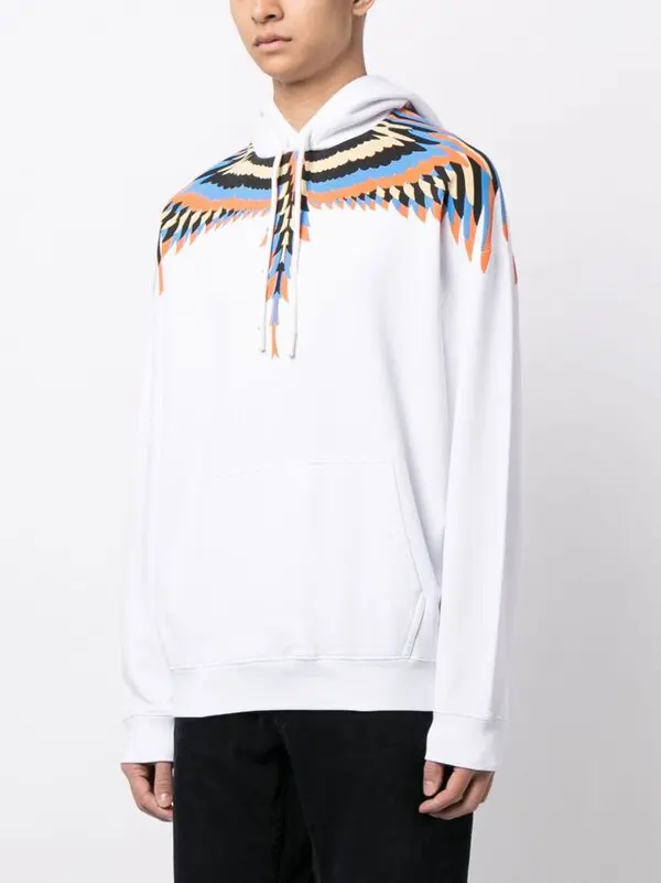 COUNTY OF MILAN Marcelo Burlon Wings-print Cotton Hoodie