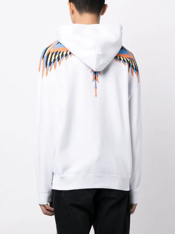 COUNTY OF MILAN Marcelo Burlon Wings-print Cotton Hoodie