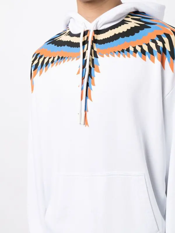 COUNTY OF MILAN Marcelo Burlon Wings-print Cotton Hoodie