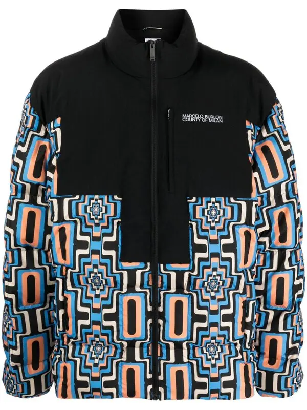 COUNTY OF MILAN Marcelo Burlon Quilted Puffer Jacket - Black
