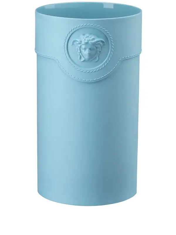 Versace La Medusa Porcelain Vase - Blue