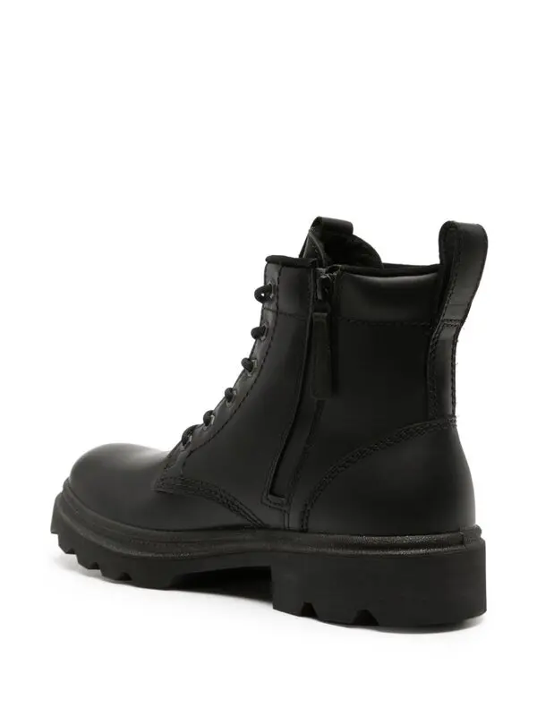 Ecco Grainer Logo-embossed Leather Boots