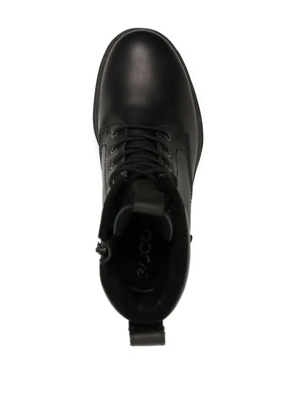 Ecco Grainer Logo-embossed Leather Boots