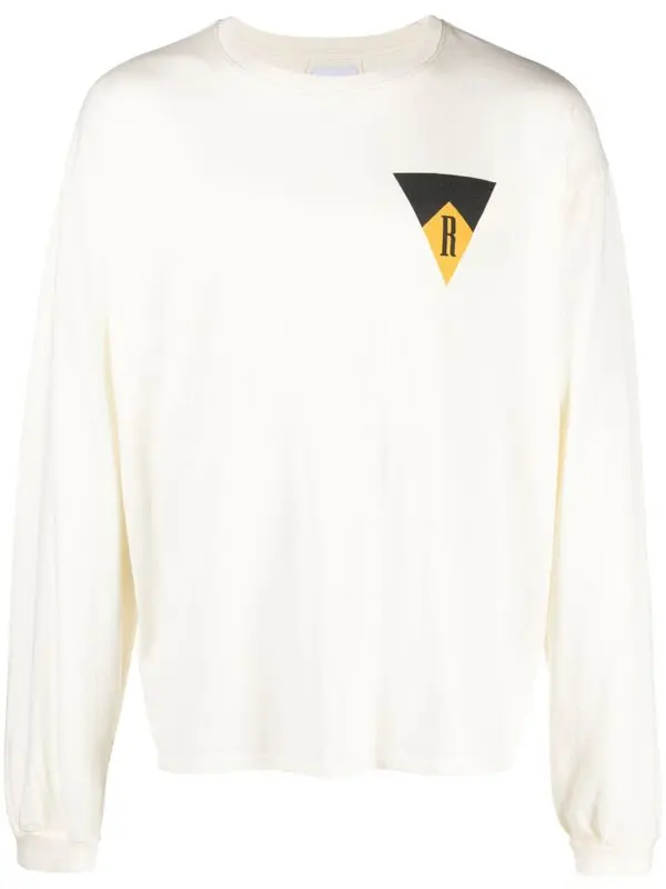 Rhude Logo-print Cotton Jumper - White