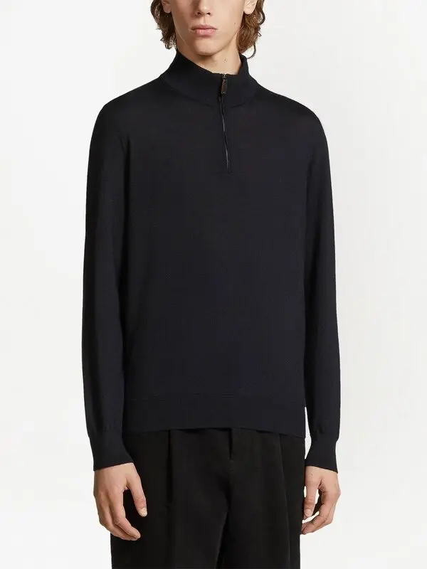 Zegna Mock-neck Half-zip Jumper